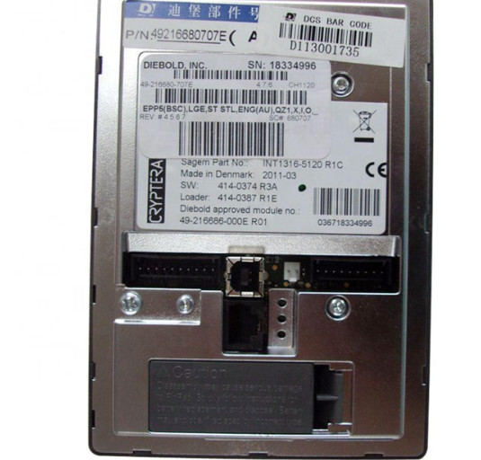 EPP5 BSC LGE STSTL ENG(AU) QZ1 X I O Diebold ATM Parts 49216680707E